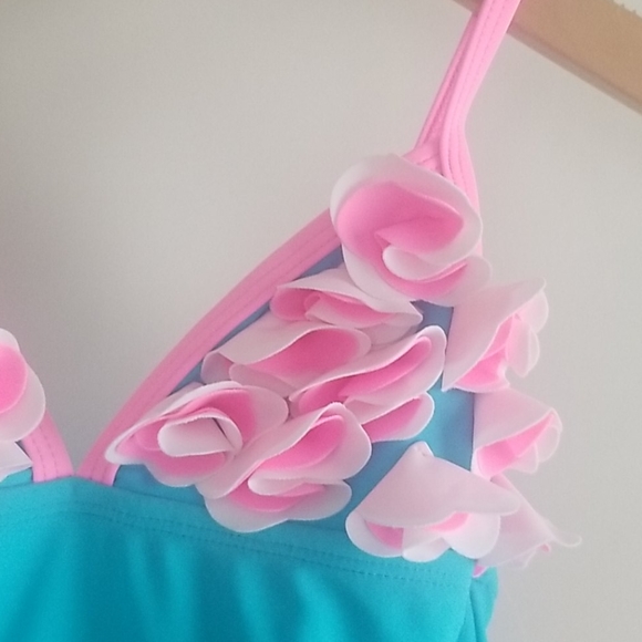 Floatimini | Swim | Floatimini Girls Swimsuit Pink Blue With Roset ...